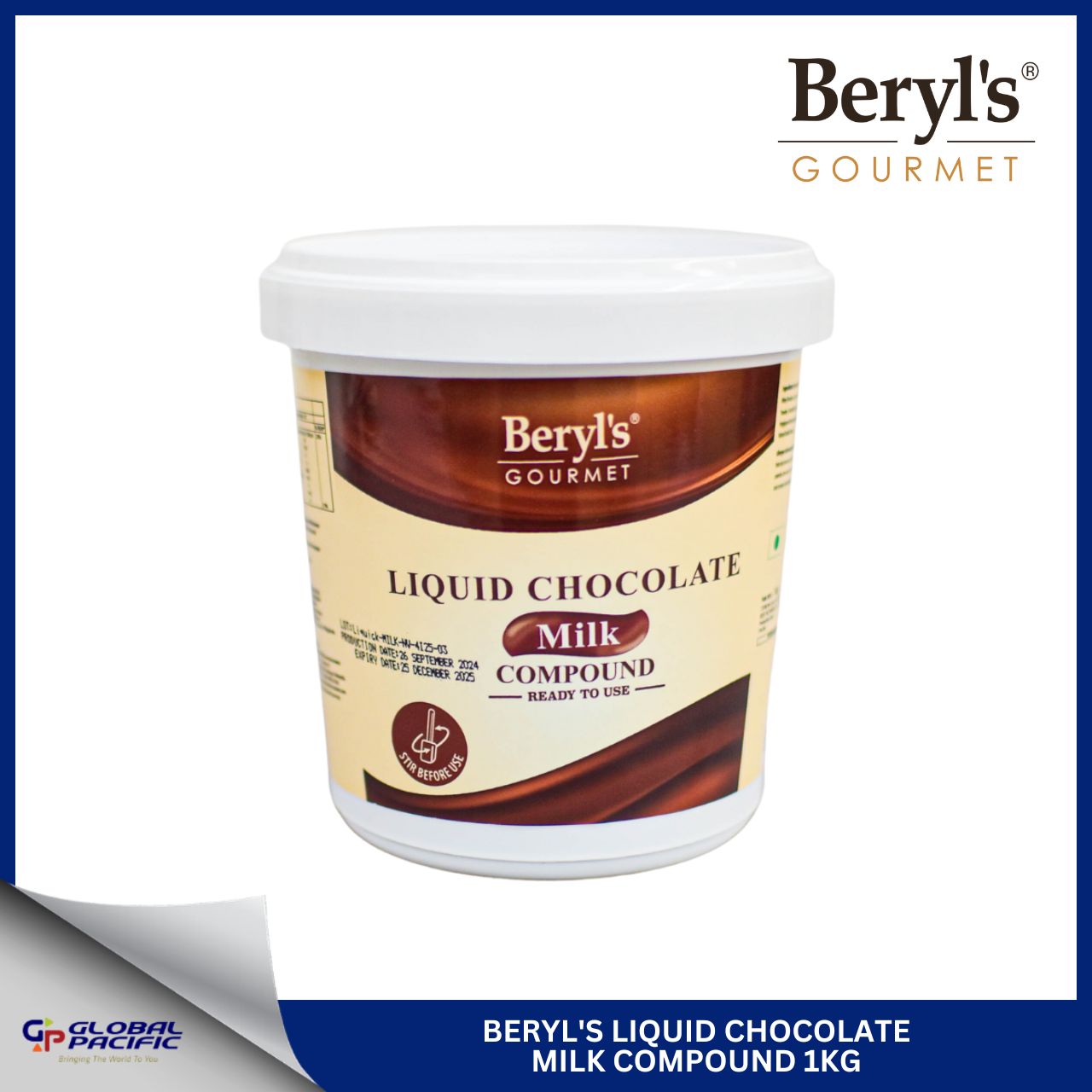 BERYL'S LIQUID CHOCOLATE MILK COMPOUND 1KG