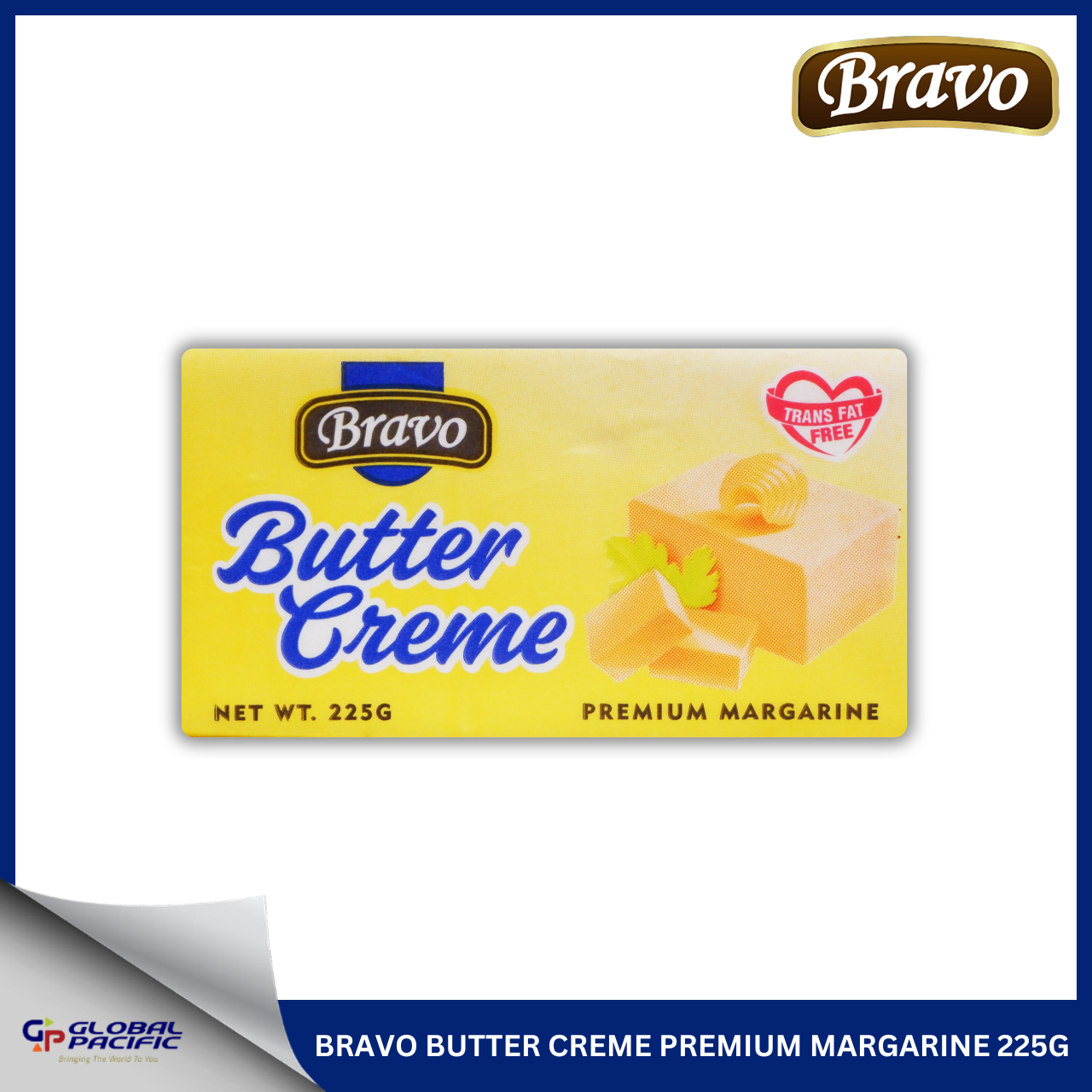 BRAVO BUTTER CREME PREMIUM MARGARINE 225G