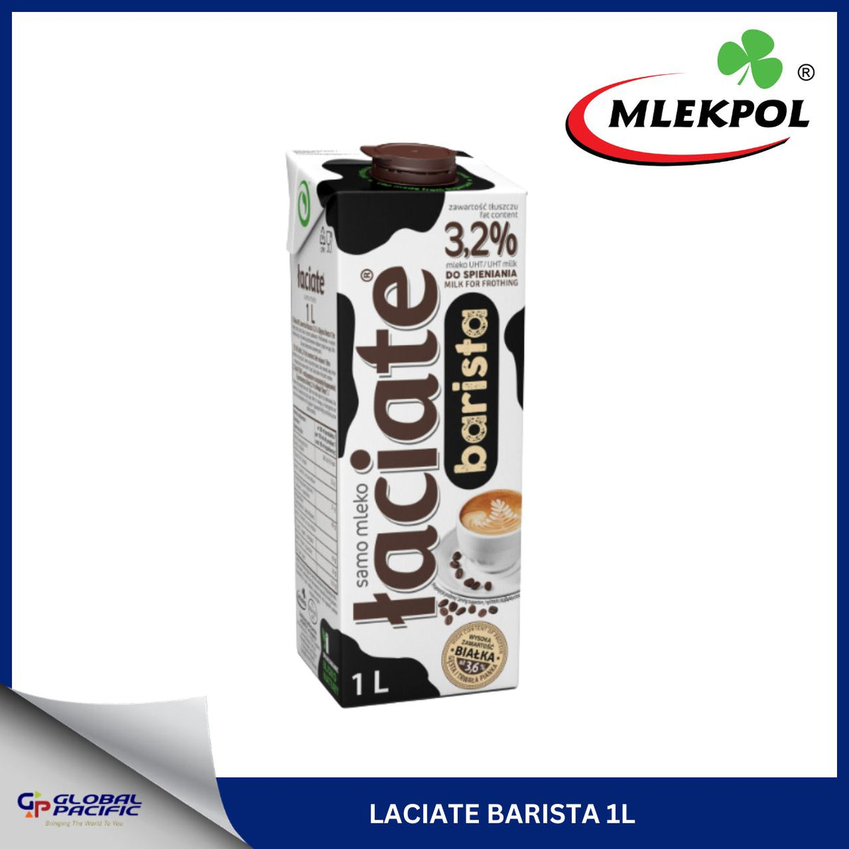 LACIATE BARISTA UHT MILK 3.2% 1Lx12