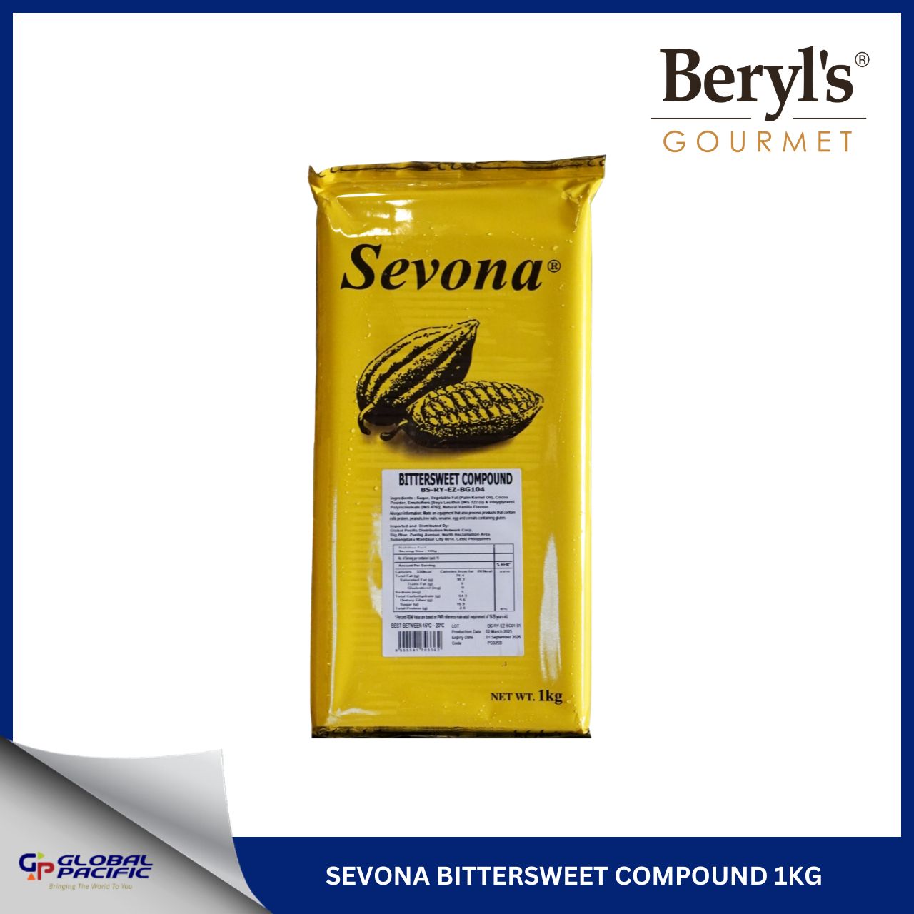SEVONA BITTER SWEET COMPOUND 1KG